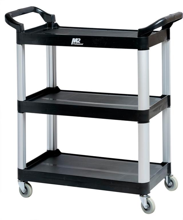 Small Utility Cart with 3 Shelves and Swivel Casters | M2