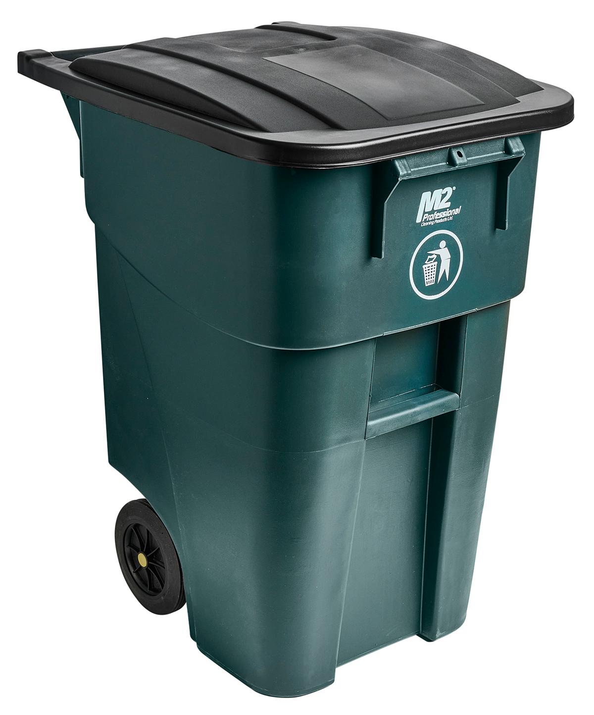 Rolling Waste Container With Lid | M2 Professional